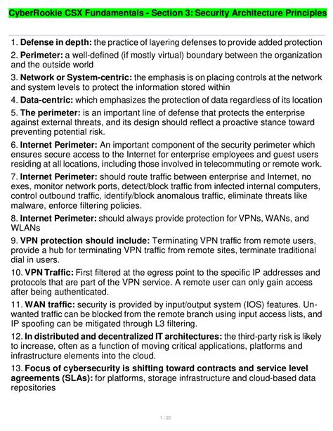 cyberrookie csx fundamentals section 3 security architecture principles browsegrades
