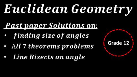 Euclidean Geometry Problem Solutions For All Theorems I 2023 Youtube