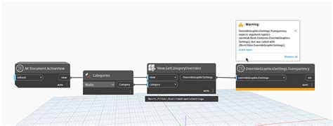 collect graphics override settings revit dynamo
