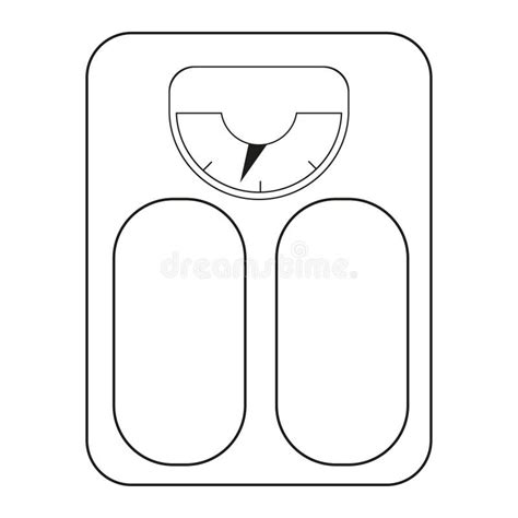 Weighing Scale Icon Analog Dial Symbol Simple Weight Indicator Stock