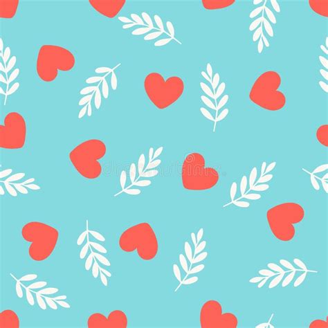 Cute Romantic Seamless Pattern With Hearts Endless Print Stock Vector Illustration Of Modern
