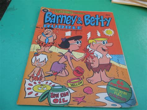 Barney And Betty Rubble Comic Book Australian Edition 1970s Etsy