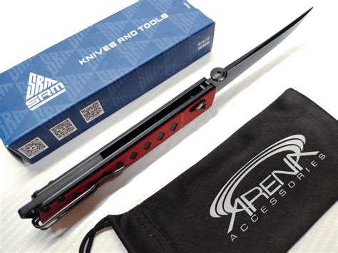 Sanrenmu SRM 9215-GV Red Katana Axis Lock EDC Pocket Knife G