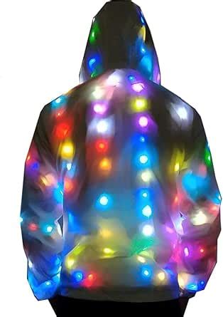 Mens Womens Led Flash Light Rave Jacket Pants Baseball Hoodies Sport