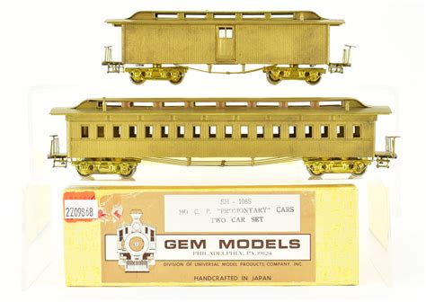 Ho Brass Gem Models Cp Central Pacific Promontory Cars 2 Car Set