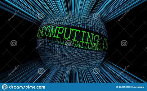 Cloud Computing Binary Data Sphere Stock Illustration Illustration Of
