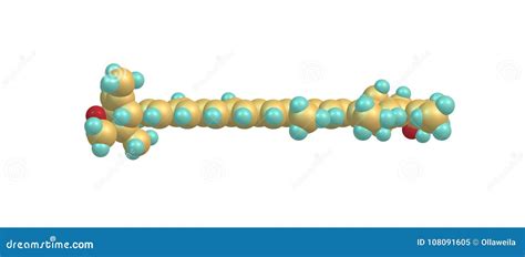 Lutein Molecular Structure Isolated On White Stock Illustration Illustration Of Molecular
