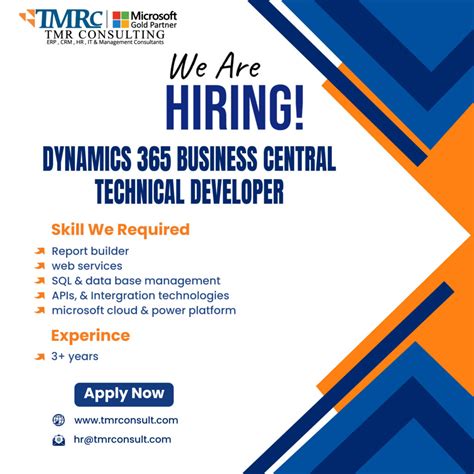 Dynamics 365 Business Central Technical Developer Tmr Consulting Private Limited