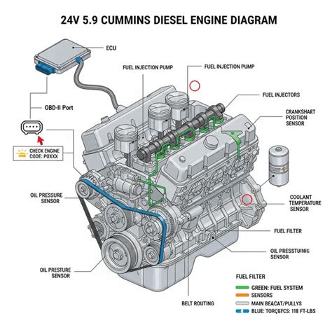 24v 5 9 Cummins Diesel Engine Diagram Identification Guide Diagraminfo