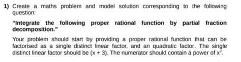 Solved 1 Create A Maths Problem And Model Solution