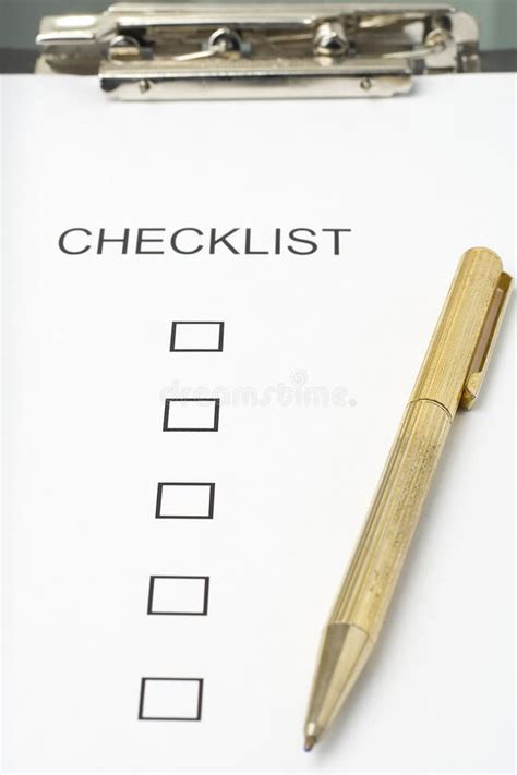 Basic Checklist Stock Image Image Of Choose Exam Quality 25762607