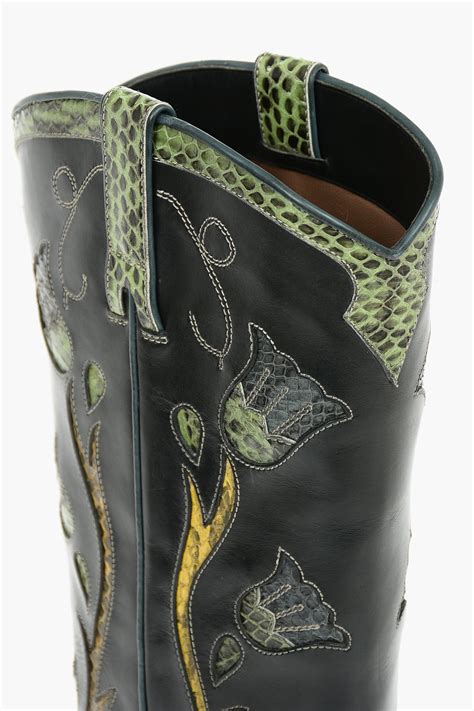 Sartore Python Insert High Texan Parma Boots Women Glamood Outlet