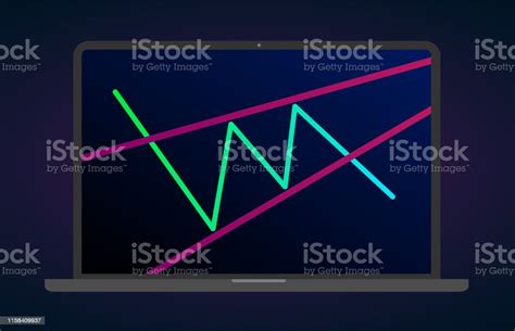 Ascending Wedge Pattern Figure Technical Analysis Vector Stock And