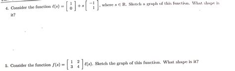 Solved 1 Where S ER Sketch A Graph Of This Function What Chegg Com