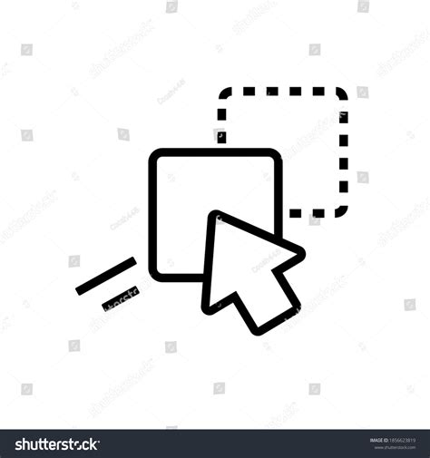Drag Drop Icon Cursor Pointer Computer Stock Vector Royalty Free Shutterstock