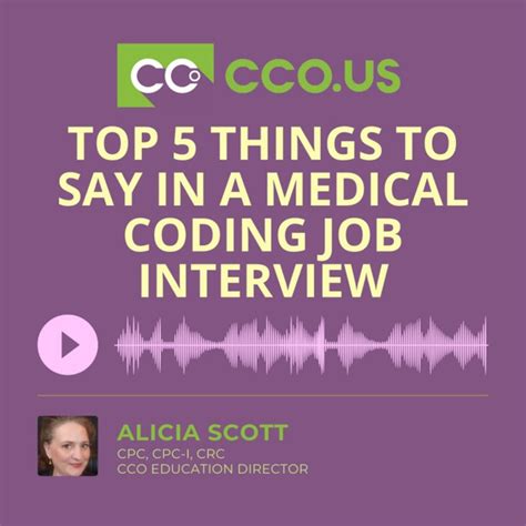 top 5 things to say in a medical coding job interview podcast