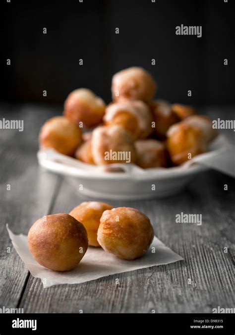 Small Homemade Doughnuts Also Known As Doughnut Holes Prepared For