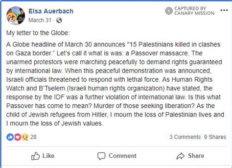 Elsa Auerbach Canary Mission