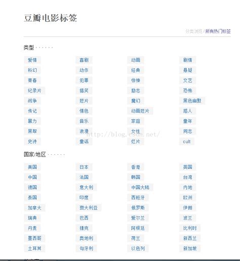 爬取豆瓣电影 csdn博客