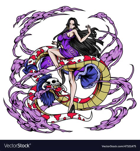Boa Hancock Anime T Shirt Design Template Vector Image