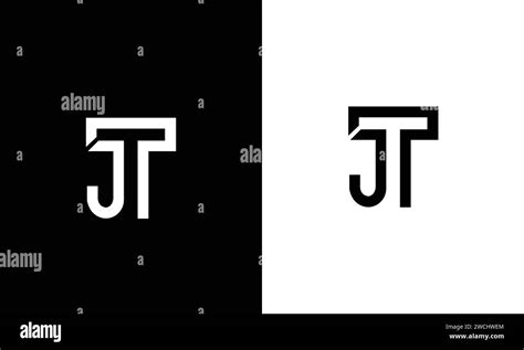 Alphabet Letters Initials Monogram Logo Jt Jt Initial Jt Letter Stock
