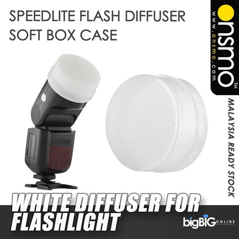 V1 Round Speedlight Flash White Diffuser Soft Box Case For Godox V1 Shopee Malaysia