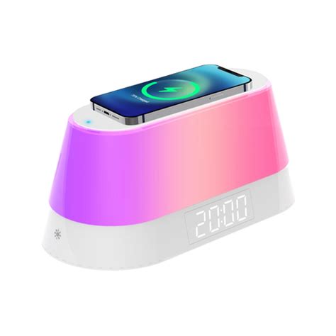 Alarm Clock Speaker With Wireless Charging And Rgb Lights Eko Alarm Clock Speaker With Wireless Charging And Rgb Lights Eko
