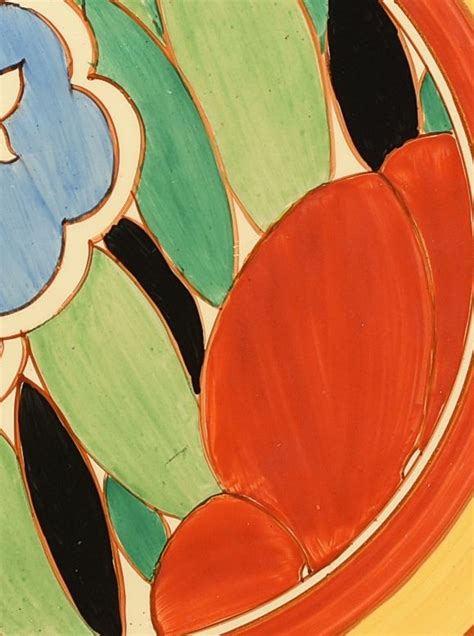 Clarice Cliff Red Gardenia 33cm Wall Plaque C 1931