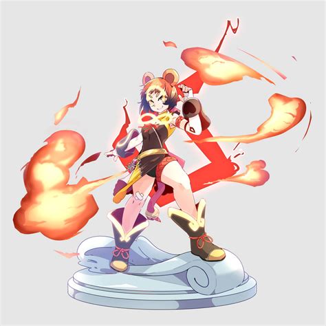 Xiangling And Guoba Genshin Impact Drawn By Tflame Danbooru