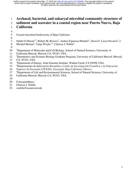 Pdf Archaeal Bacterial And Eukaryal Microbial Community Structure