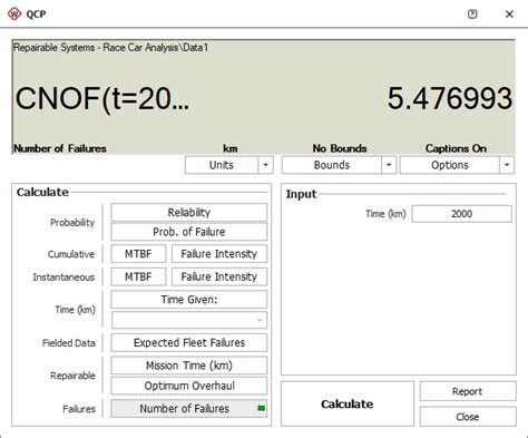 Example Using Power Law Model For Repairable Systems Analysis