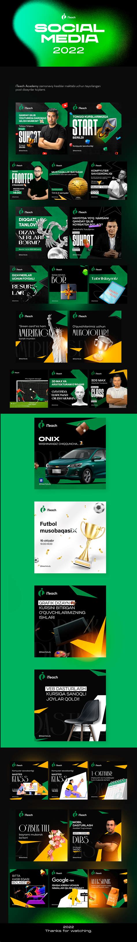 Social Media Design Pack 03 Iteach Academy On Behance