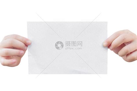 复制信息帆布儿童手握空白纸在背景与剪切路径隔离的白色背景上留有空白纸高清图片下载 正版图片307599516 摄图网