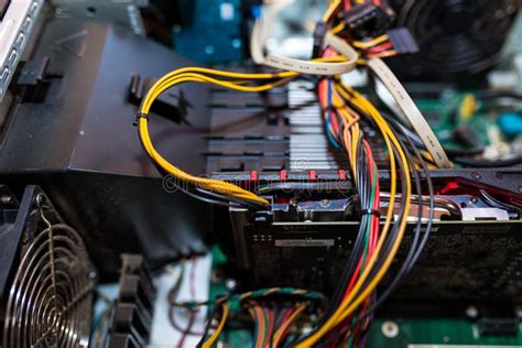 Opened Computer System Unit Isolated On A White Background Stock Photo Image Of Computer