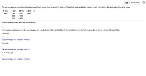 Solved The Sample Space Shows All Possible Sequences Of Chegg Com
