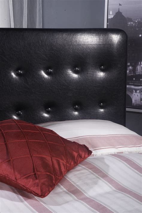 Limelight Comet 4ft6 Double Black Leather Bed Frame By Limelight Beds