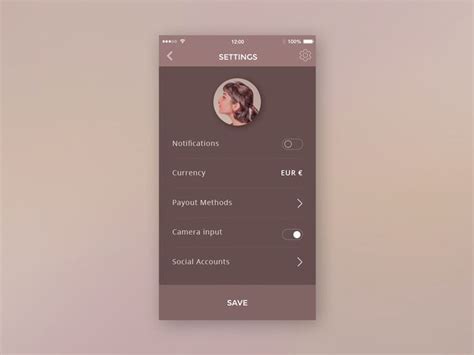 Daily Ui 007 Settings Daily Ui Mobile App Ui App Ui