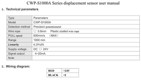 Snapklik Com 1000mm Draw Wire Encoder 24Vdc Supply 4 20mA Output