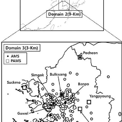 Modeling Domains At A Horizontal Resolution Of 27 Km 9 Km And 3 Km