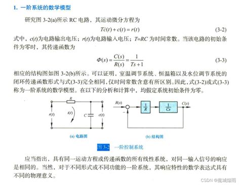 自动控制原理基础学习自控积分环节 Csdn博客