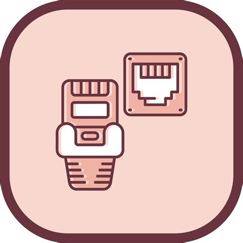 Ethernet Line Filled Sliped Icon Vector Art At Vecteezy