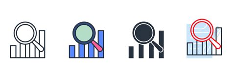 Analytics Icon Logo Vector Illustration Data Analysis Symbol Template