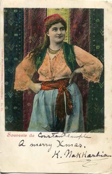 1904 British Levant Woman Costume Postcard Balkanphila