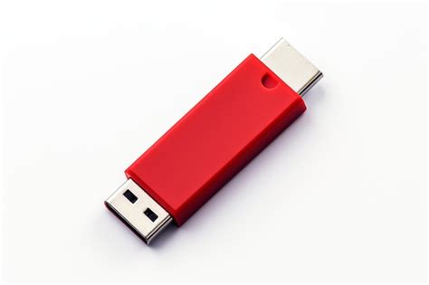 Premium Ai Image Innovative Usb Drive Technology Showcase On White Background Generative Ai