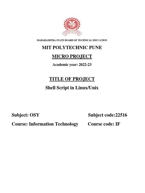 Os Microproject Pdf Operating System Scripting Language