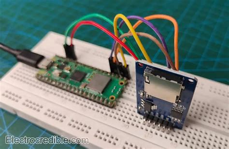 interface raspberry pi pico with micro sd card module micropython code