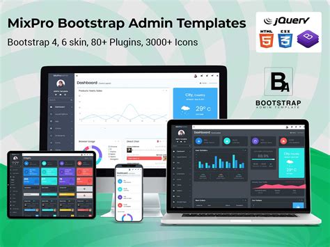 Bootstrap Admin Template On Twitter Mix Pro Admin Is Lightweight And
