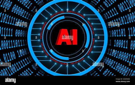AI Abstract Artificial Intelligence Background In Blue Binary Code