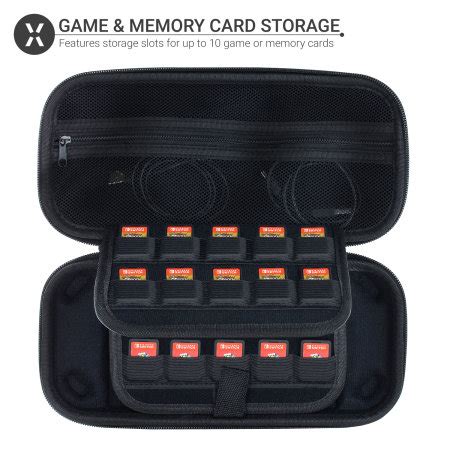 Olixar Hard Shell Nintendo Switch OLED Travel Case Black