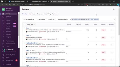 hassan mehmood on linkedin webdevelopment sentry javascript bugtracking performancemetrics…